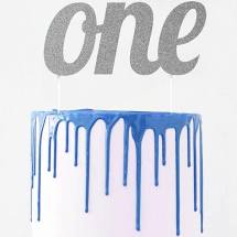 Cake Topper - Silver number "ONE" – Cakes o'Licious Cake supplies