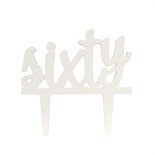 Cake Topper - White "Sixty" – Cakes o'Licious Cake supplies